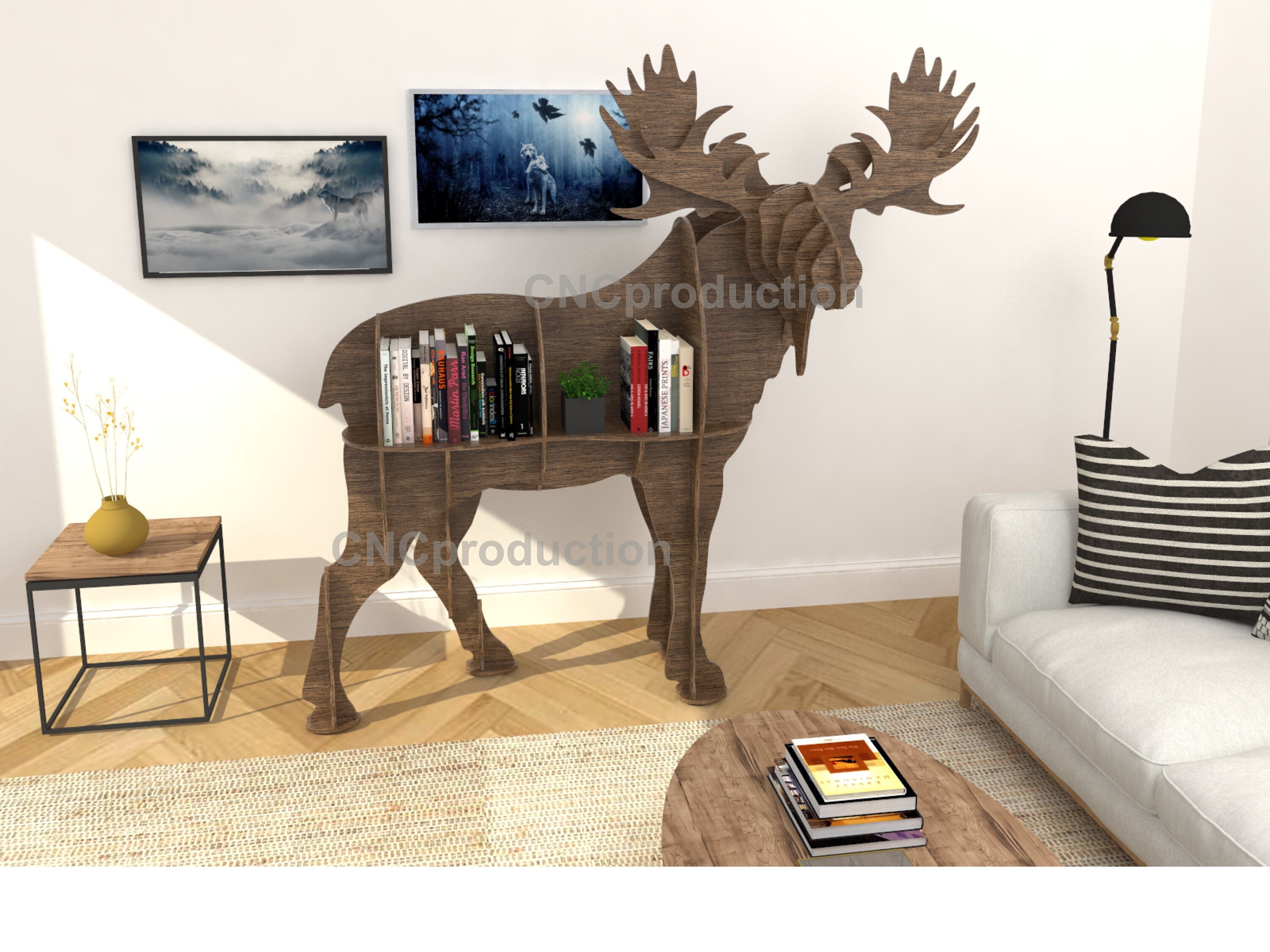 MOOSE SHELF Dxf Plan Laser Cutting File Home Decor Interior | Etsy