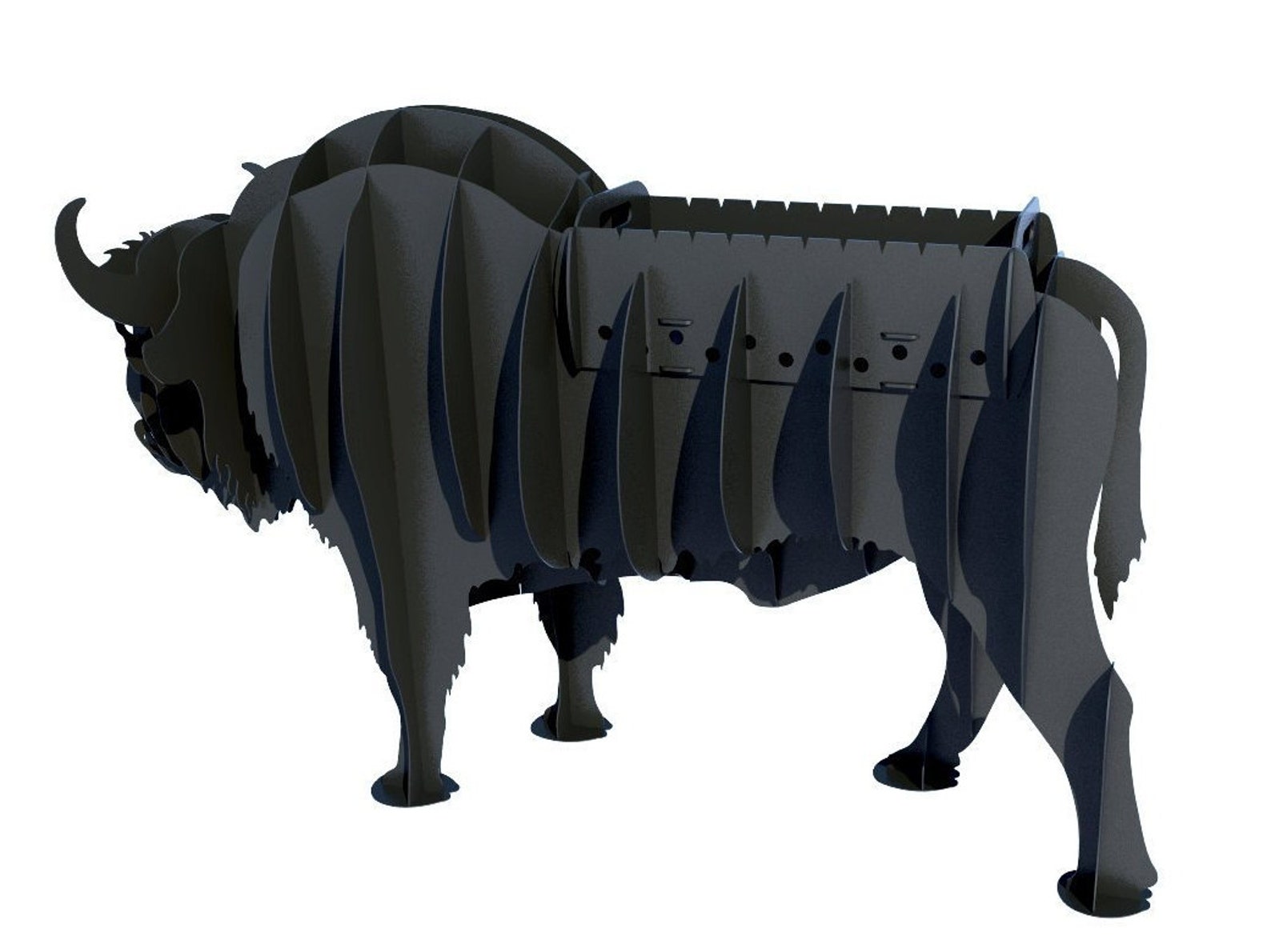 BISON BBQ Cnc Animal Templates Flower Stand Cnc Laser and | Etsy