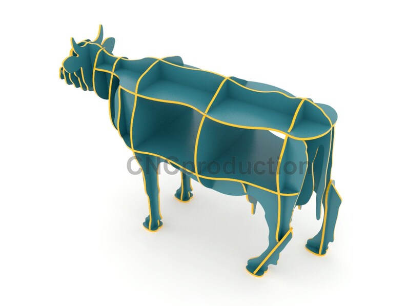 COW SHELF Dxf Plan Laser Cutting File Home Decor Interior - Etsy