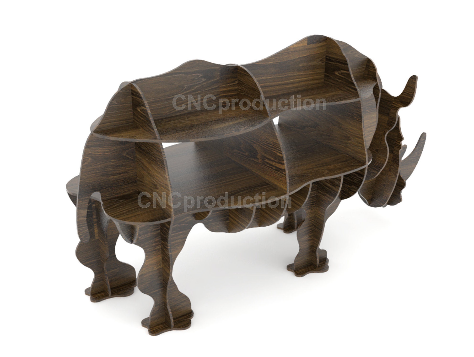 RHINO SHELF Dxf Plan Laser Cutting File Home Decor Interior - Etsy