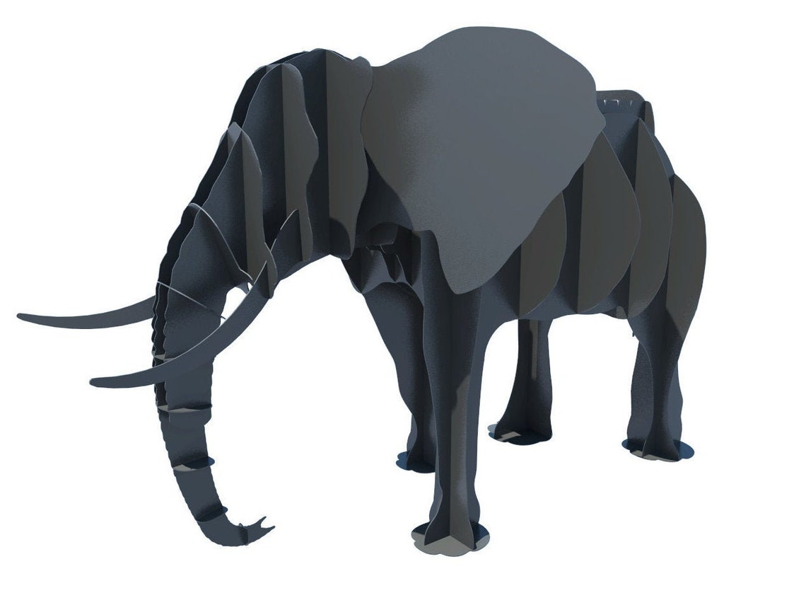 ELEPHANT BBQ Cnc Animal Templates Flower Stand Cnc Laser and | Etsy