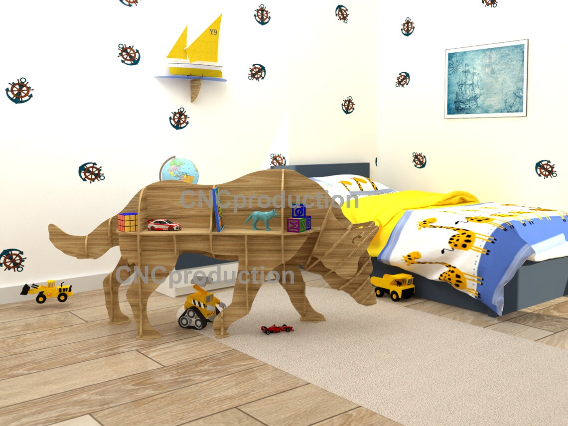 WOLF SHELF Dxf Plan Laser Cutting File Home Decor Interior - Etsy