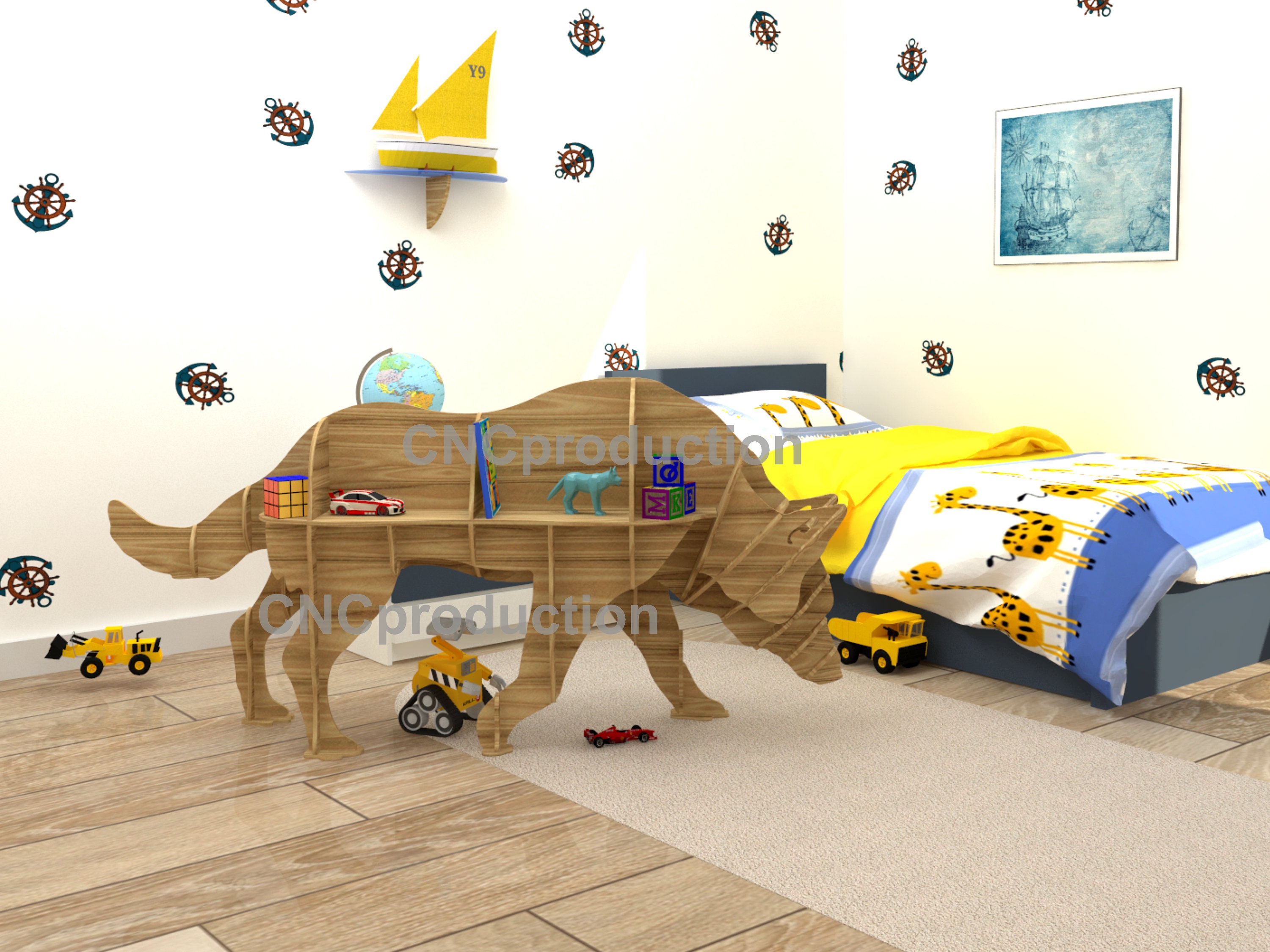 WOLF SHELF Dxf Plan Laser Cutting File Home Decor Interior - Etsy