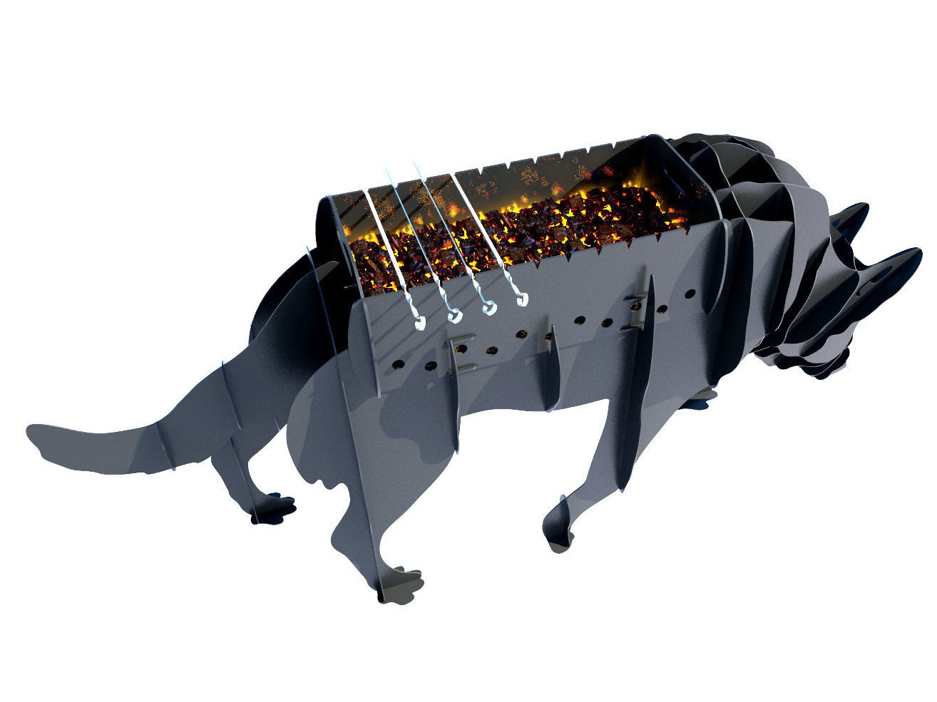 WOLF BBQ Cnc Animal Templates Flower Stand Cnc Laser and - Etsy