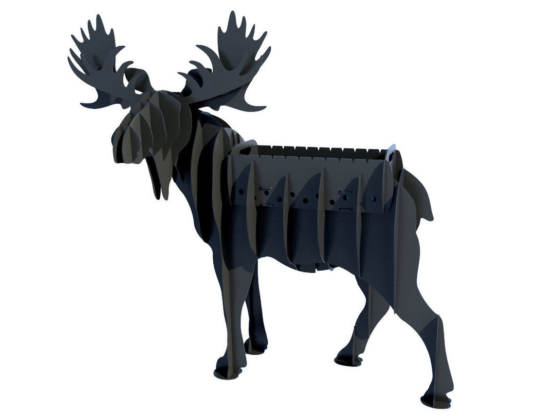 MOOSE BBQ Cnc Animal Templates Flower Stand Cnc Laser and | Etsy