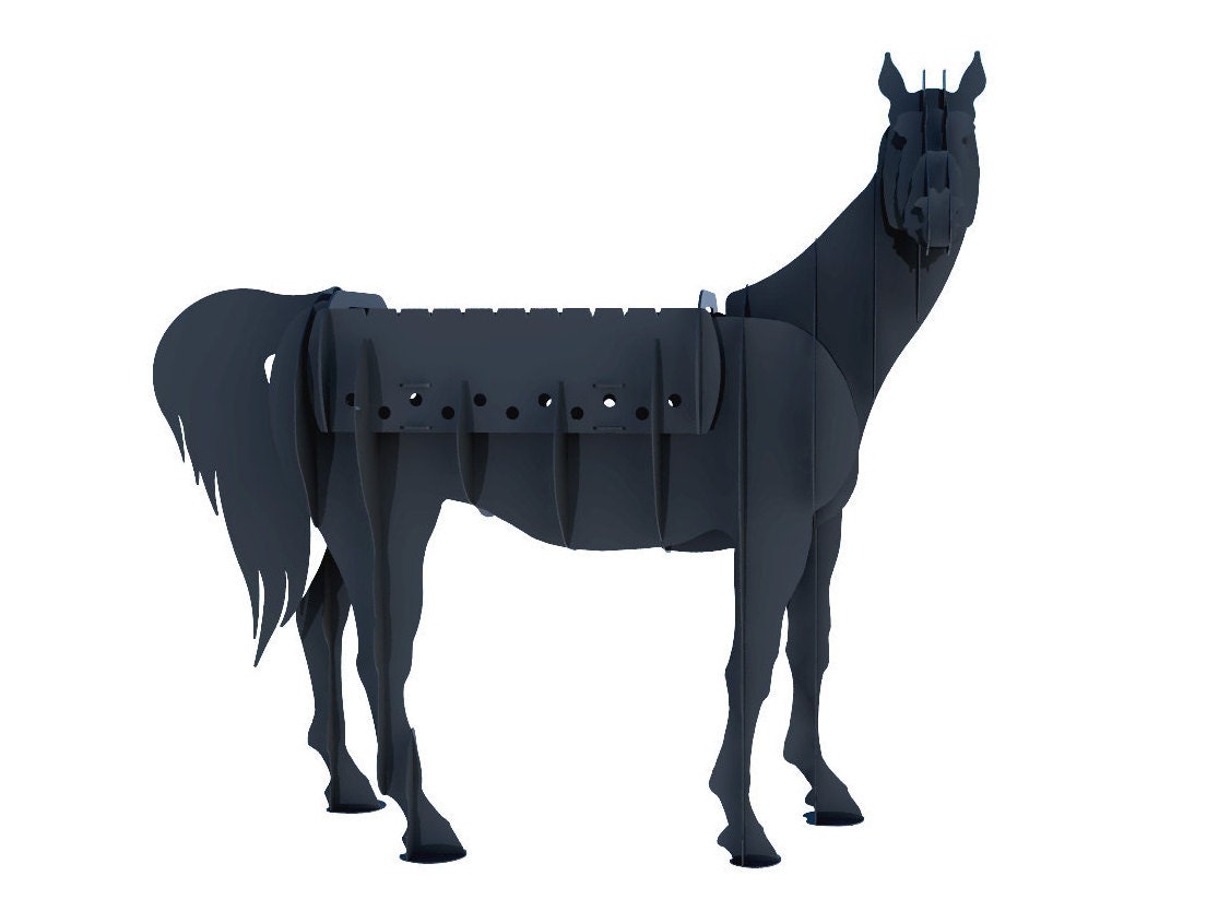 HORSE BBQ Cnc Animal Templates Flower Stand Cnc Laser and - Etsy