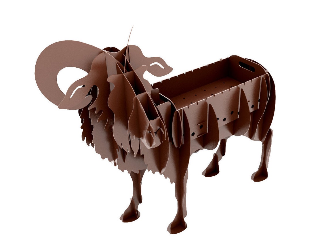 RAM BBQ Cnc Animal Templates Flower Stand Cnc Laser and | Etsy