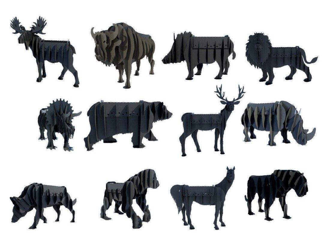 Big Set of Animal Bbq & Flower Stand, Cnc Laser and Plasma Cutting Plan ...