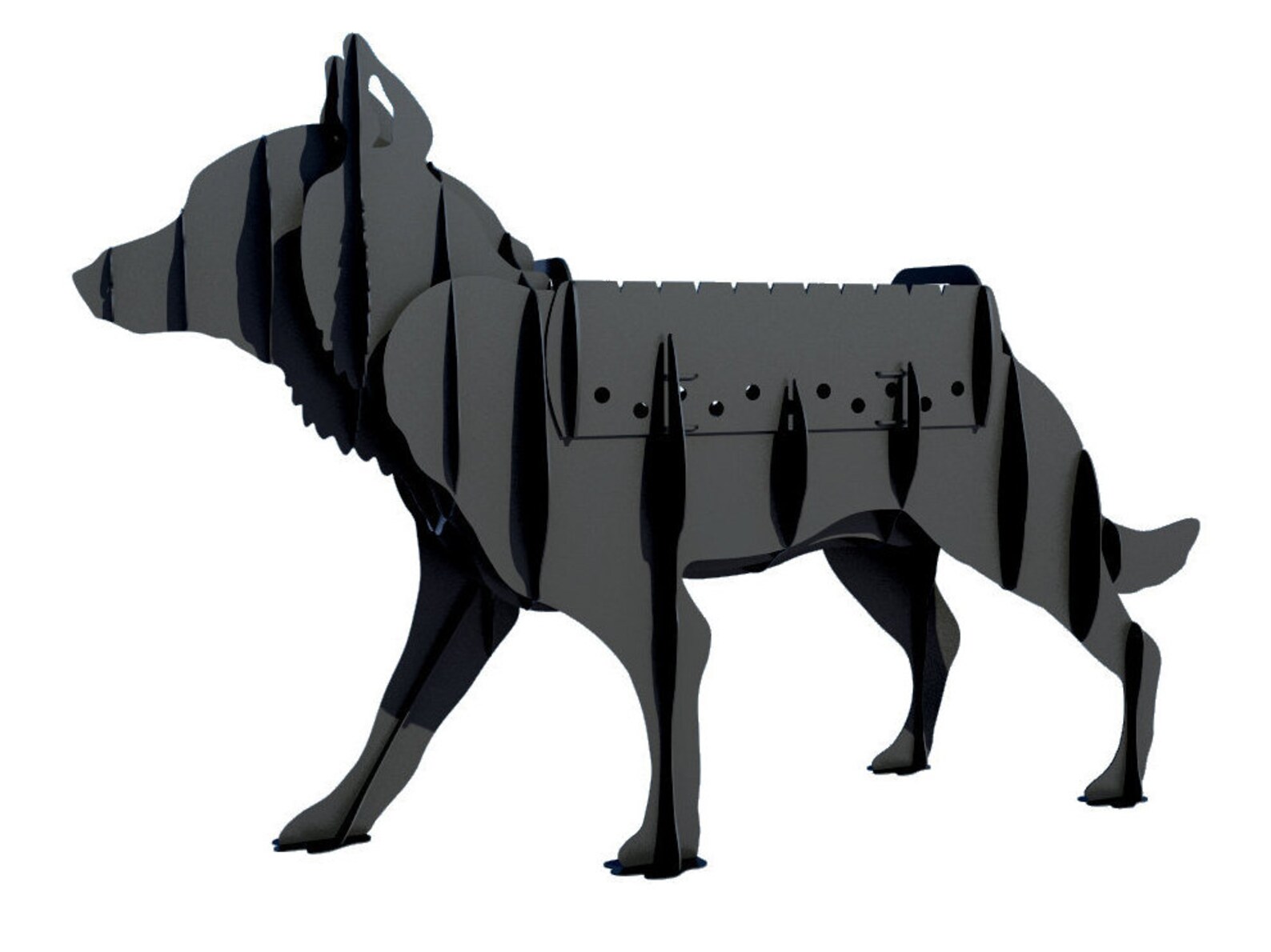 WOLF BBQ Cnc Animal Templates Flower Stand Cnc Laser and | Etsy