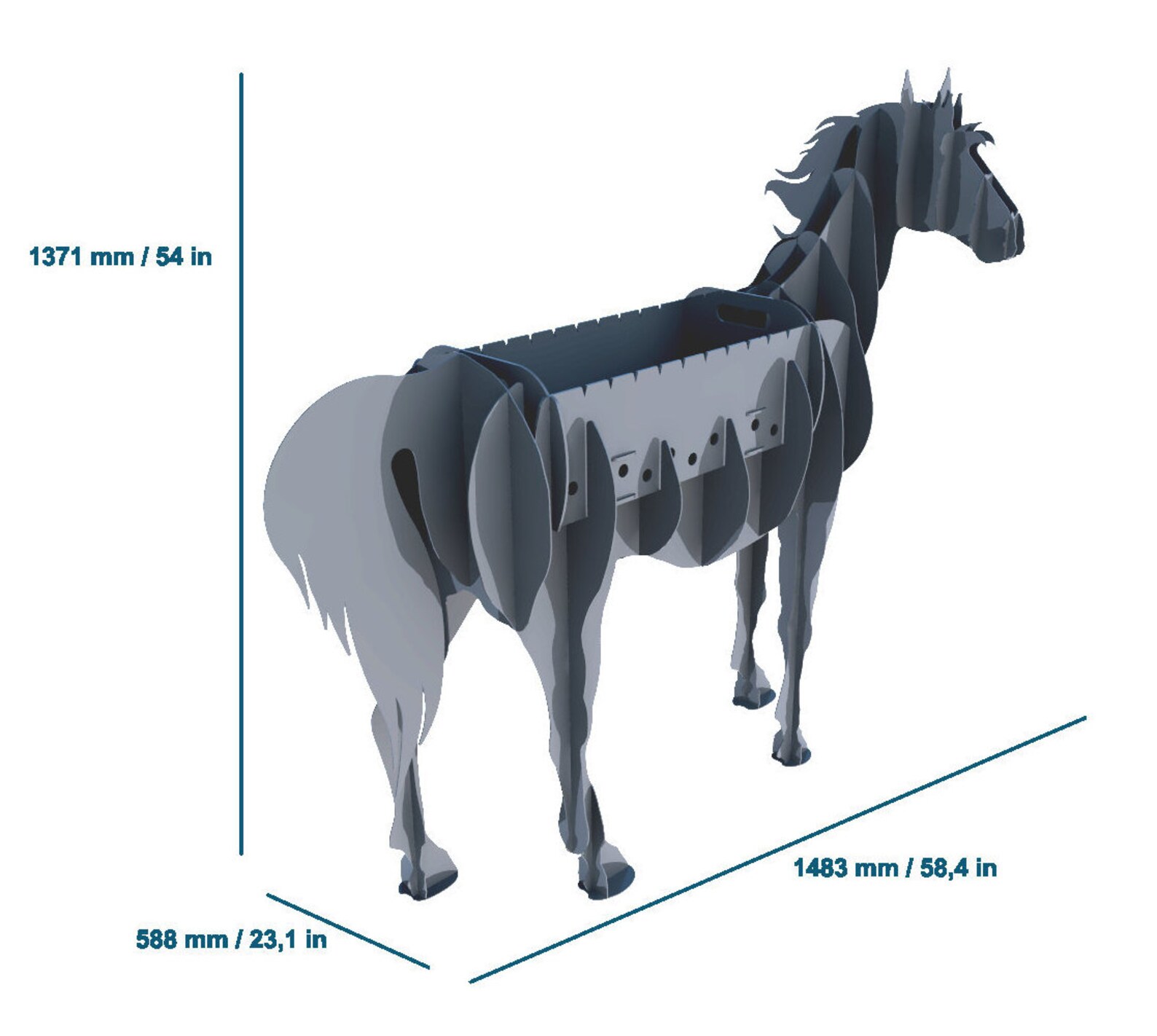 HORSE BBQ Cnc Animal Templates Flower Stand Cnc Laser and | Etsy