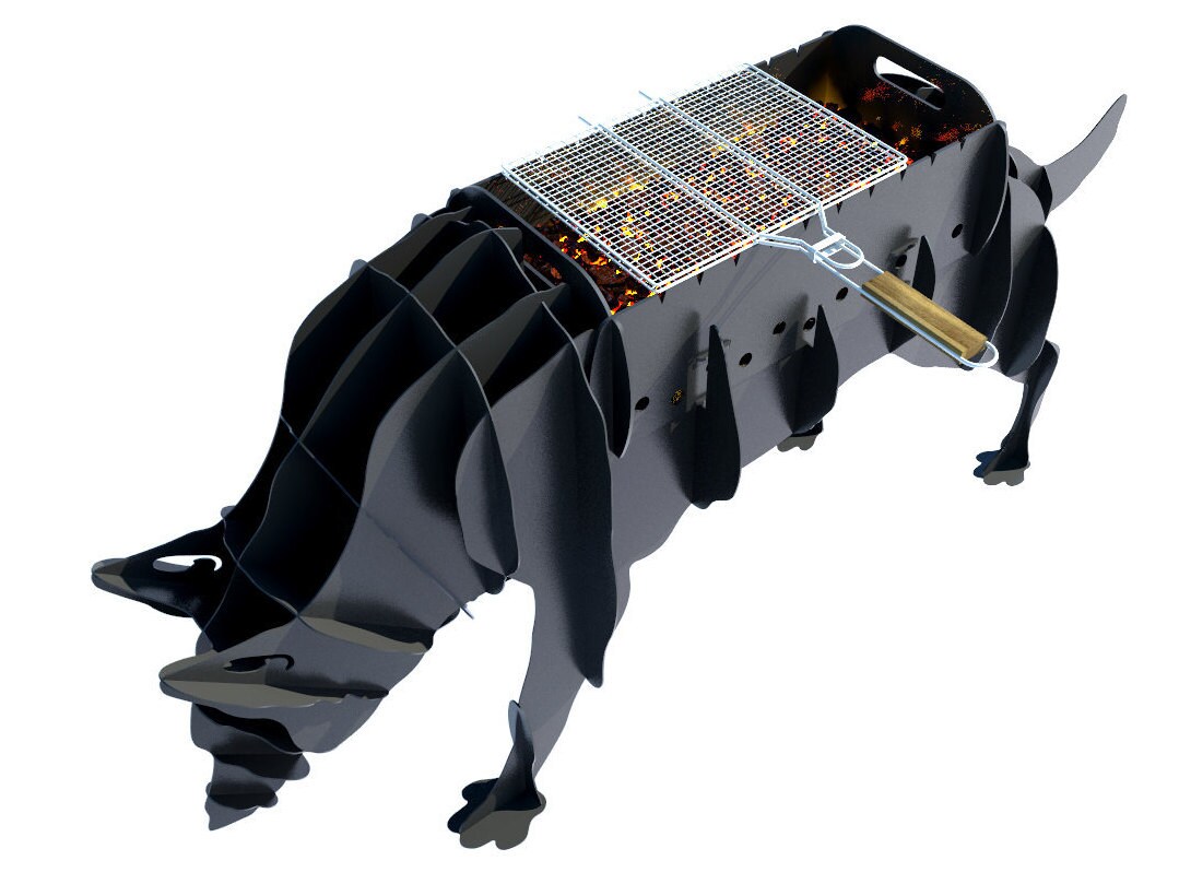 WOLF BBQ Cnc Animal Templates Flower Stand Cnc Laser and - Etsy