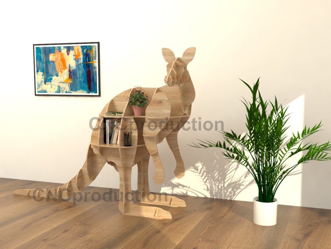 KANGAROO SHELF - Dxf Plan Laser Cutting File Home Decor Interior Design ...