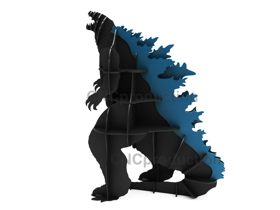 GODZILLA SHELF - Dxf Plan Laser Cutting File, Cnc Template, DIY Project ...