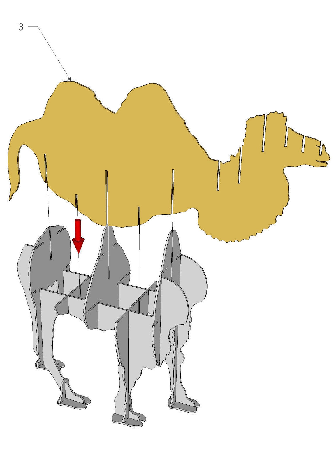 CAMEL SHELF Dxf Plan Laser Cutting File Home Decor Interior | Etsy