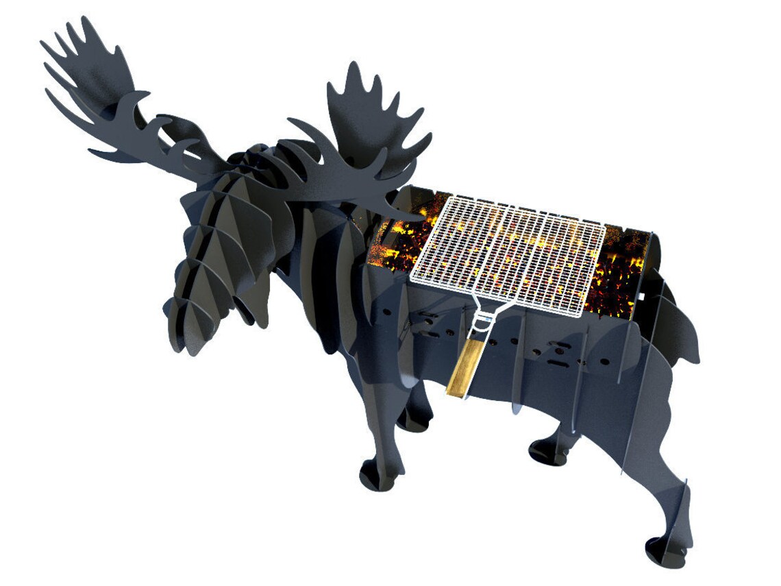 MOOSE BBQ Cnc Animal Templates Flower Stand Cnc Laser and | Etsy