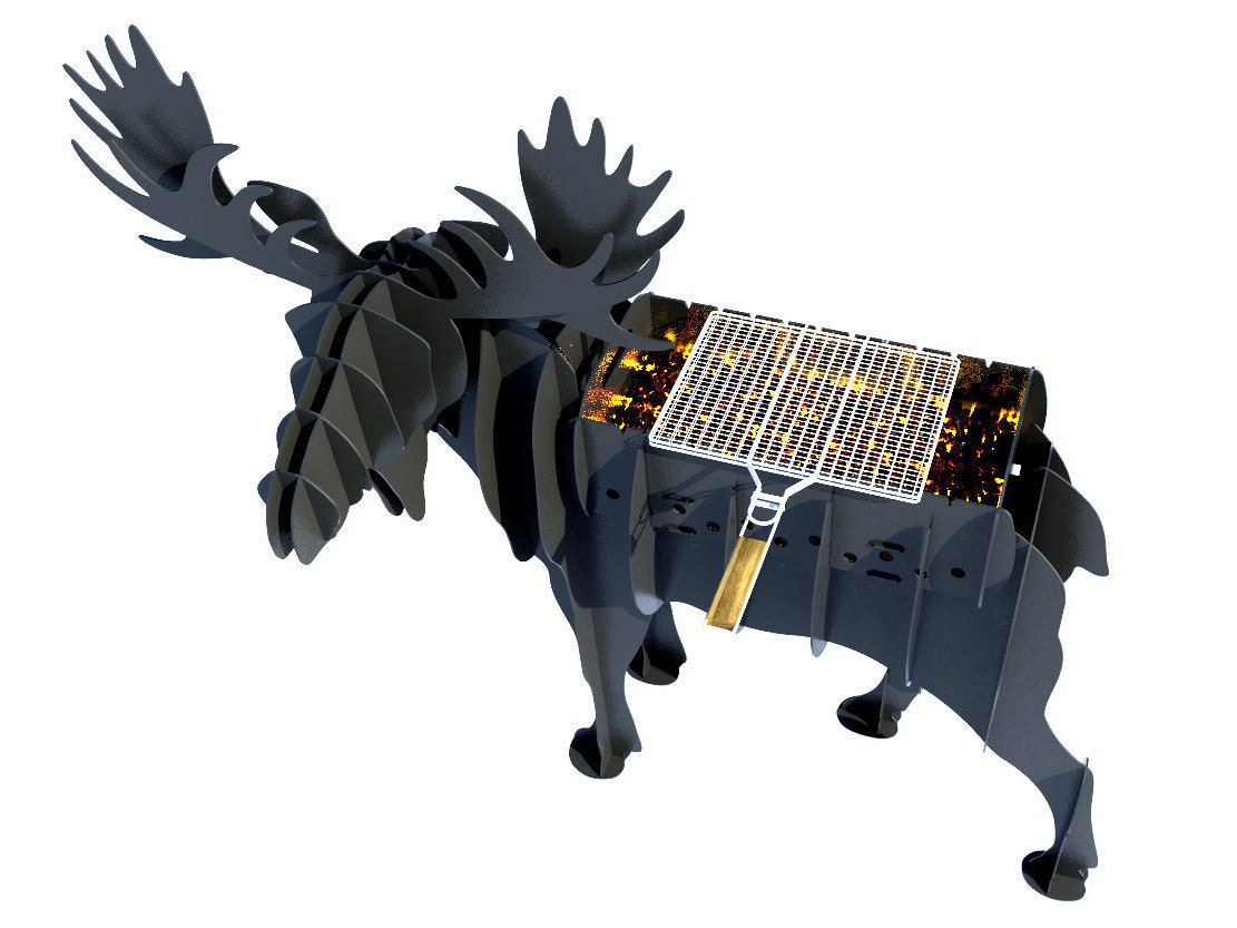 MOOSE BBQ Cnc Animal Templates Flower Stand Cnc Laser and - Etsy
