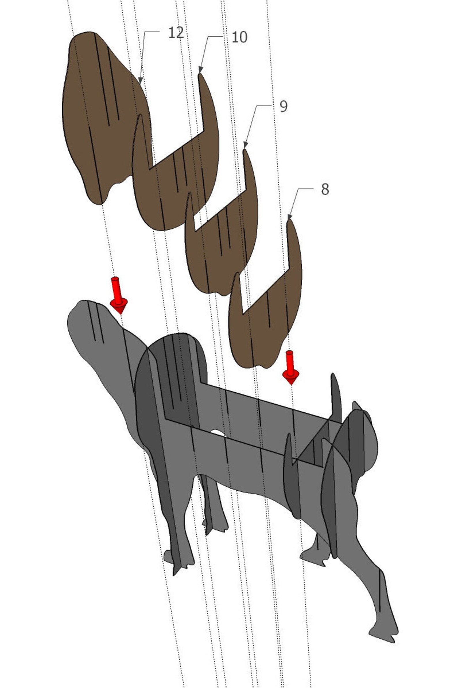 MOOSE BBQ Cnc Animal Templates Flower Stand Cnc Laser and | Etsy