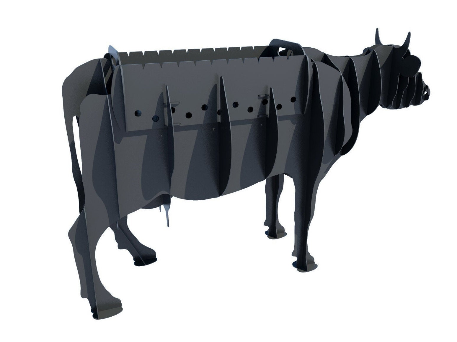 COW BBQ Cnc Animal Templates Flower Stand Cnc Laser and - Etsy