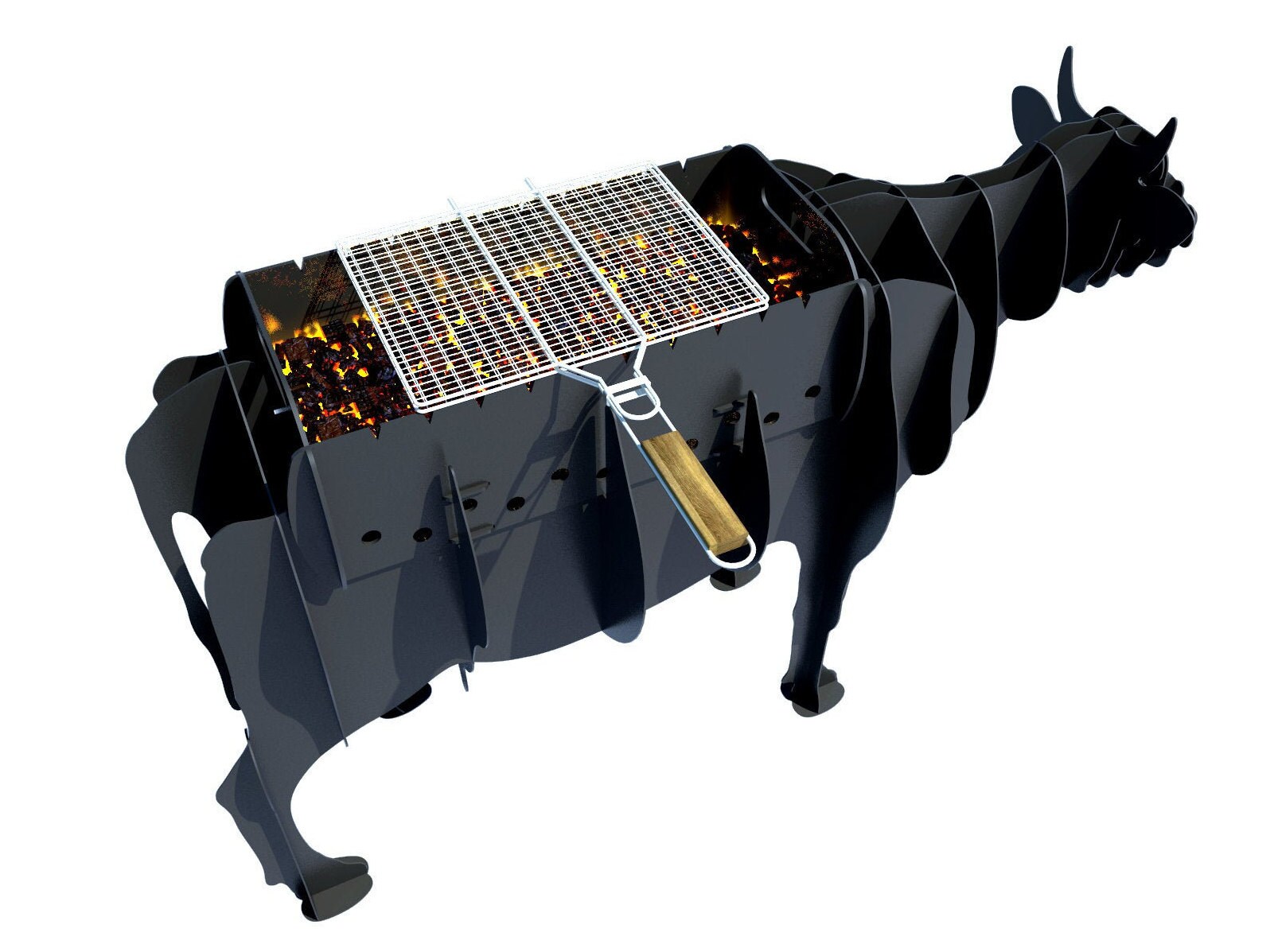 COW BBQ Cnc Animal Templates Flower Stand Cnc Laser and - Etsy