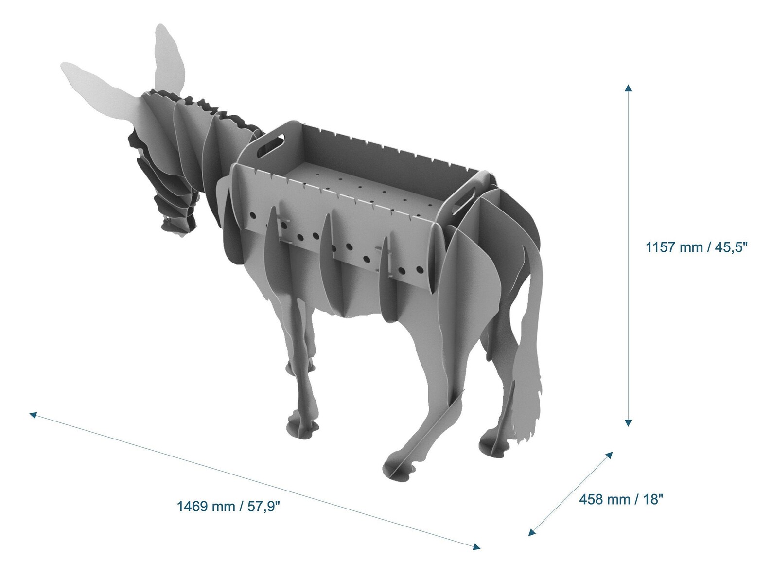 DONKEY BBQ Cnc Animal Templates Flower Stand Cnc Laser and | Etsy