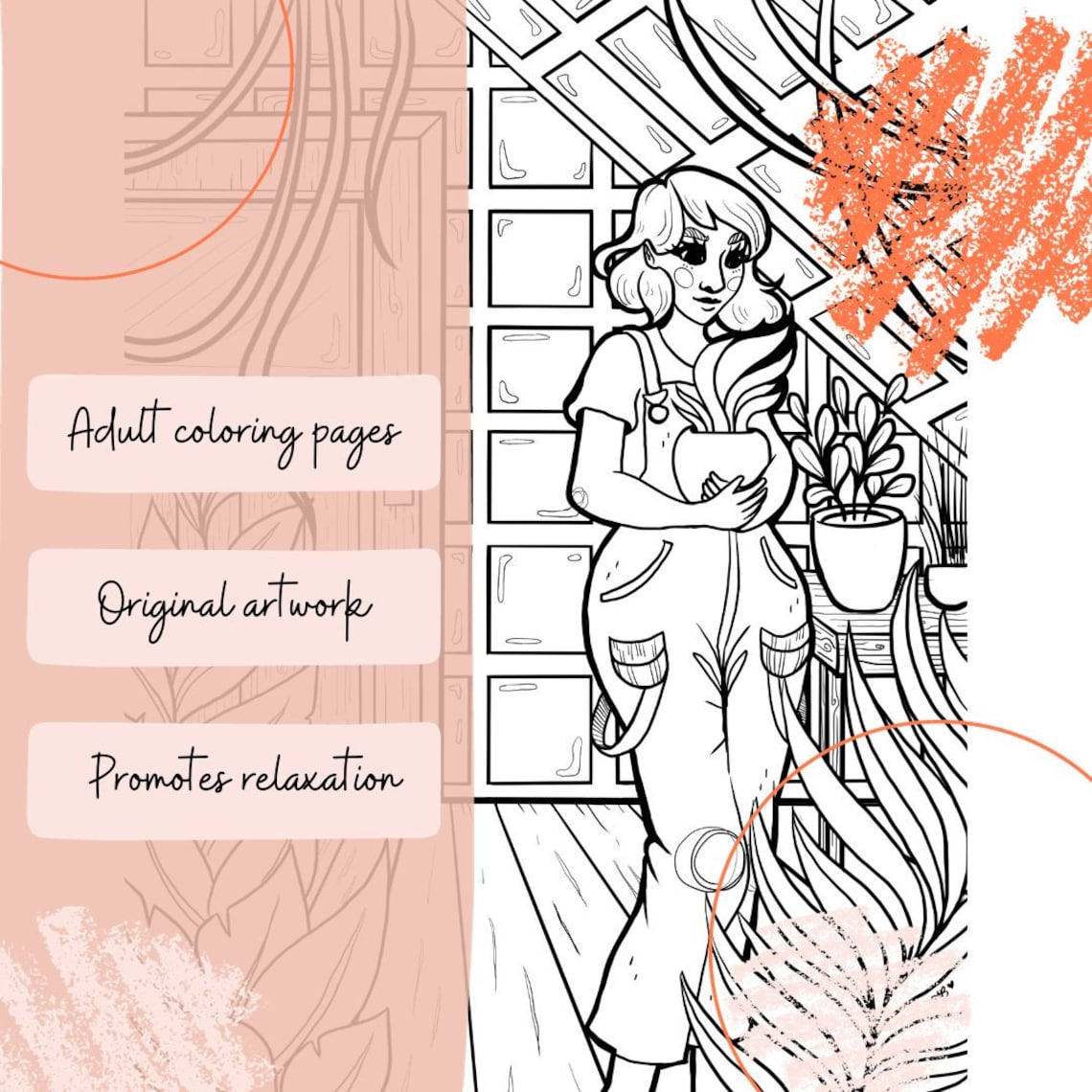 Adult Coloring Pages for Mental Health - Etsy