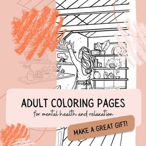 Adult Coloring Pages for Mental Health - Etsy