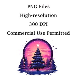 Christmas Tree in a Fabulous Winter Forest PNG for Sublimation ...
