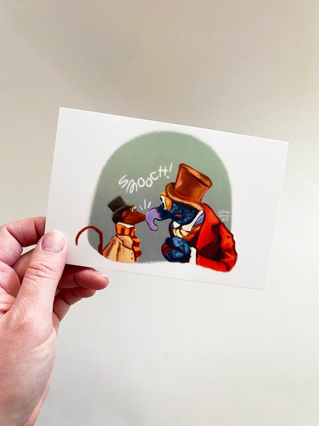 Rizzo + Gonzo Smooch (A Muppet Christmas Carol) 4x6 Postcard ...