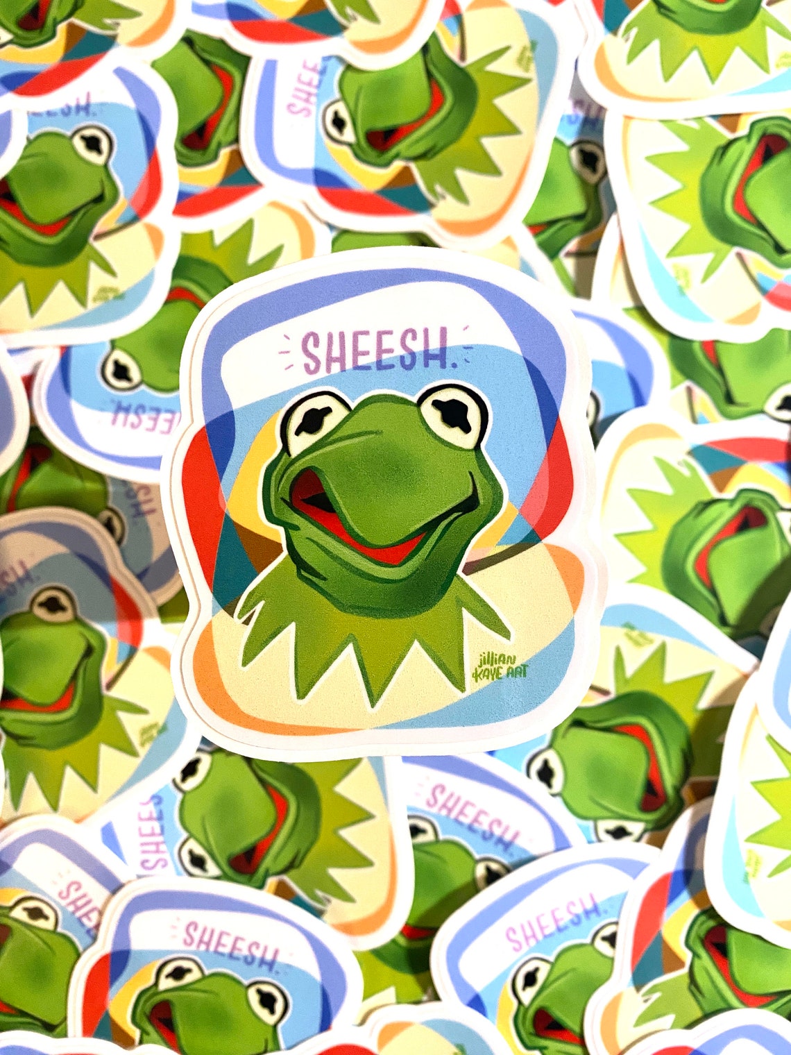 Kermit the Frog Sheesh | 3" Vinyl Sticker - Etsy