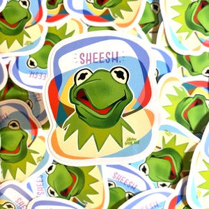 Kermit the Frog Sheesh | 3" Vinyl Sticker - Etsy