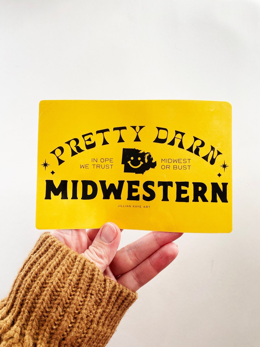 Pretty Darn Midwestern Bumper Sticker | 4x6 Glossy Laminate ...