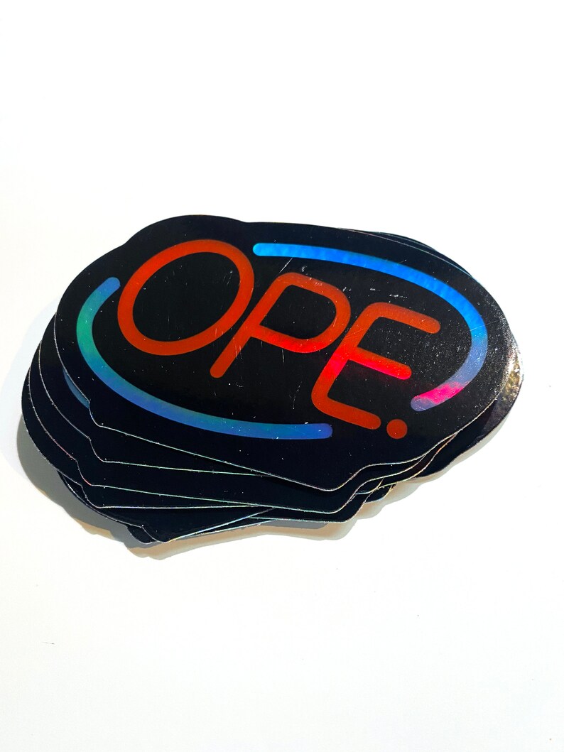 Ope Holographic Sticker - Etsy