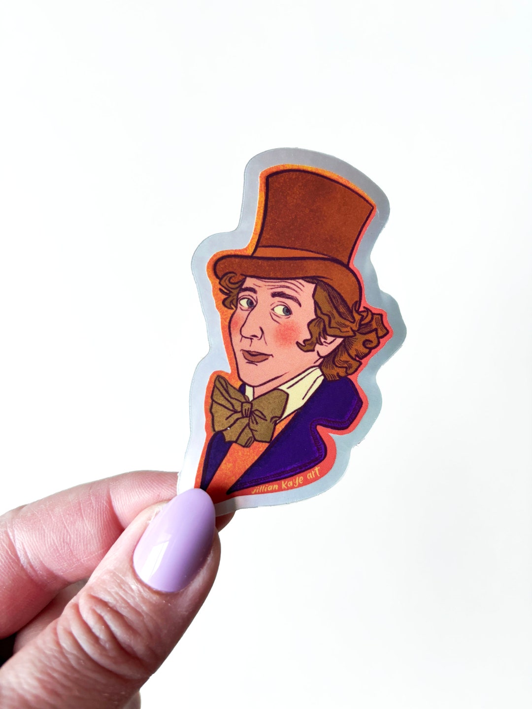 Willy Wonka 3" Holographic Gene Wilder Sticker | Chocolate Factory ...