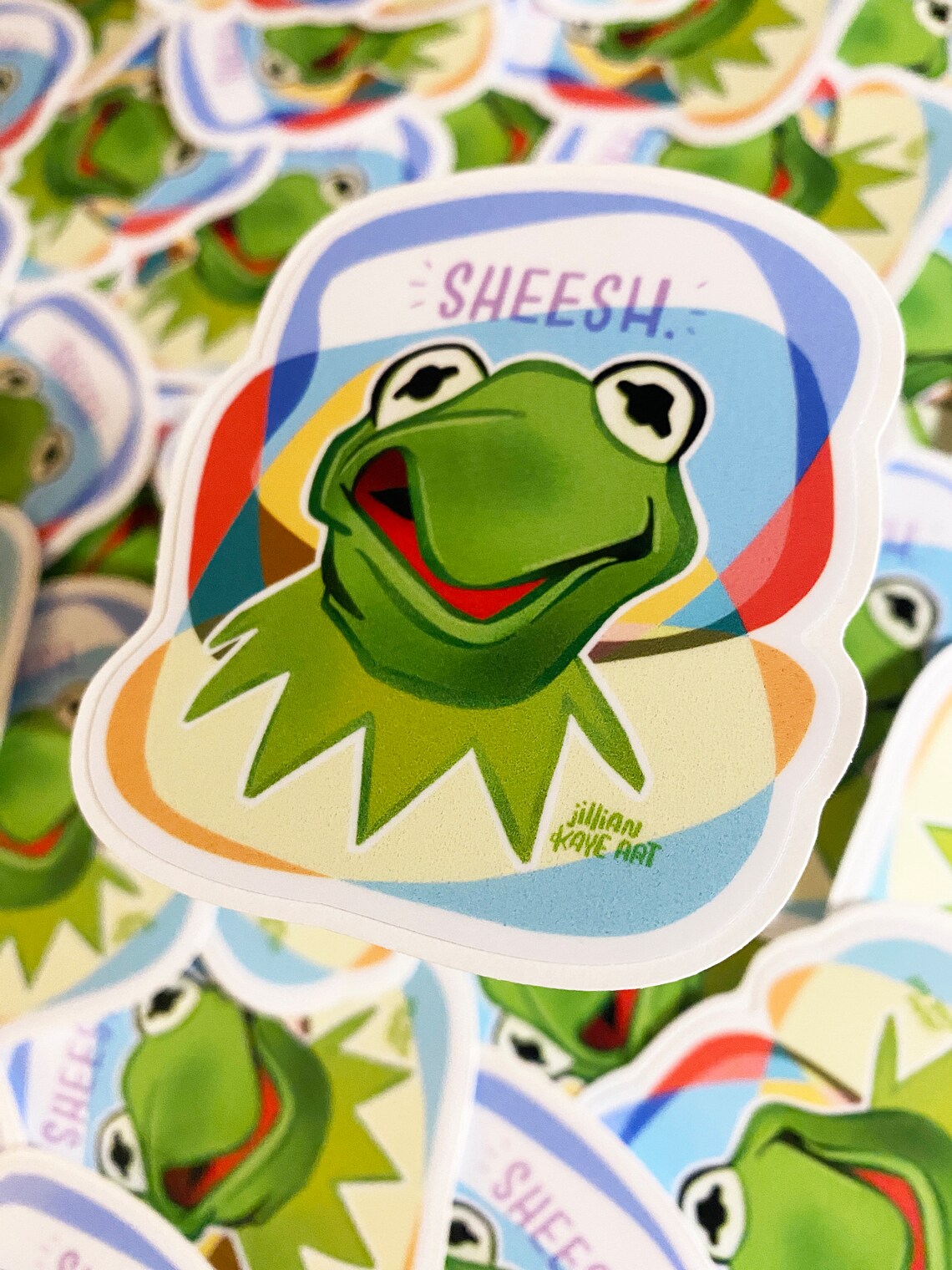 Kermit the Frog Sheesh | 3" Vinyl Sticker - Etsy