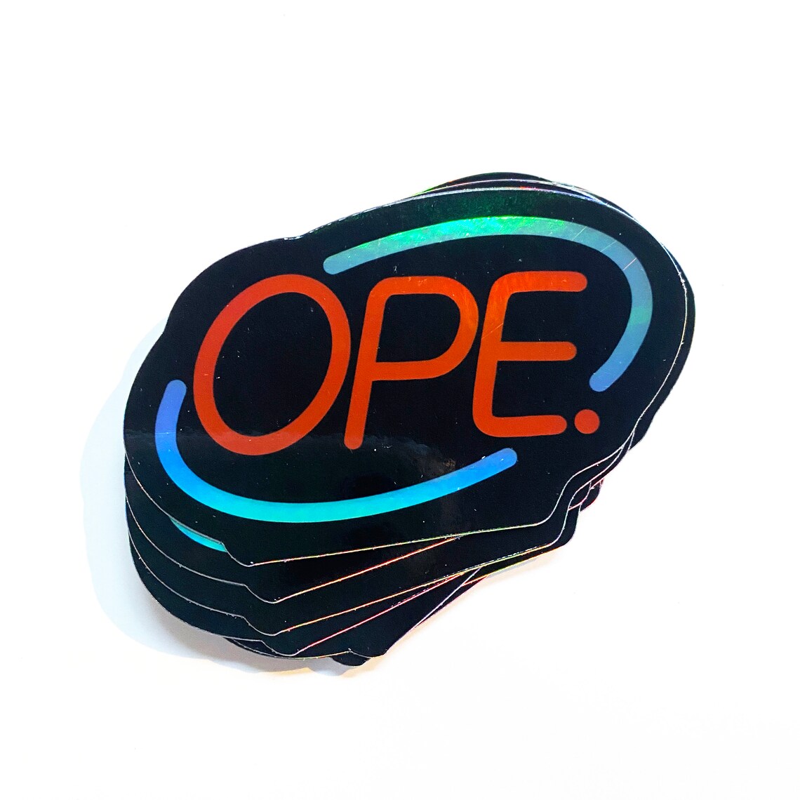 Ope Holographic Sticker | Etsy