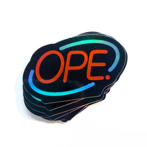 Ope Holographic Sticker - Etsy