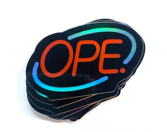 Ope Holographic Sticker Waterproof Sticker for Water Bottle, Laptop ...