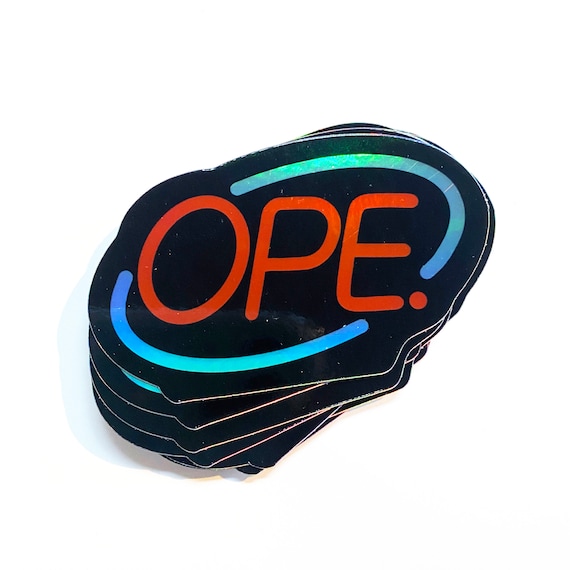 Ope Holographic Sticker | Etsy