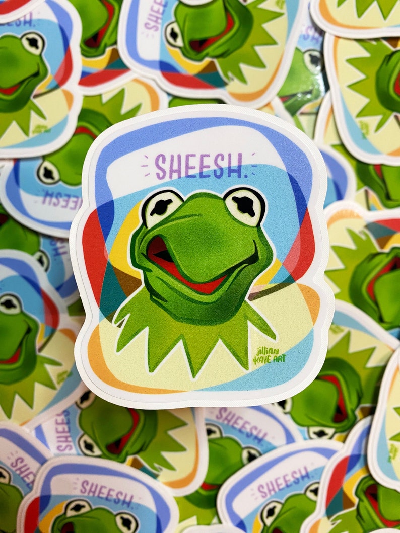 Kermit the Frog Sheesh | 3" Vinyl Sticker - Etsy