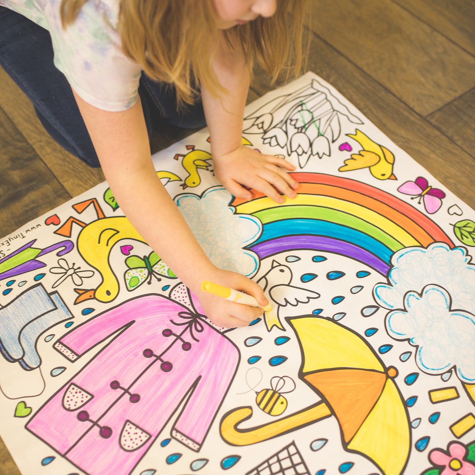 GIANT 6 Ft. Spring Coloring Banner or Tablecloth - Etsy