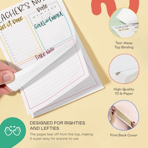 Teacher Appreciation Notepads : 50 Page Teacher Agenda - Etsy