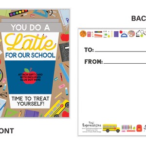 4 PACK Teacher Appreciation Coffee Gift Card Holders | Includes ...