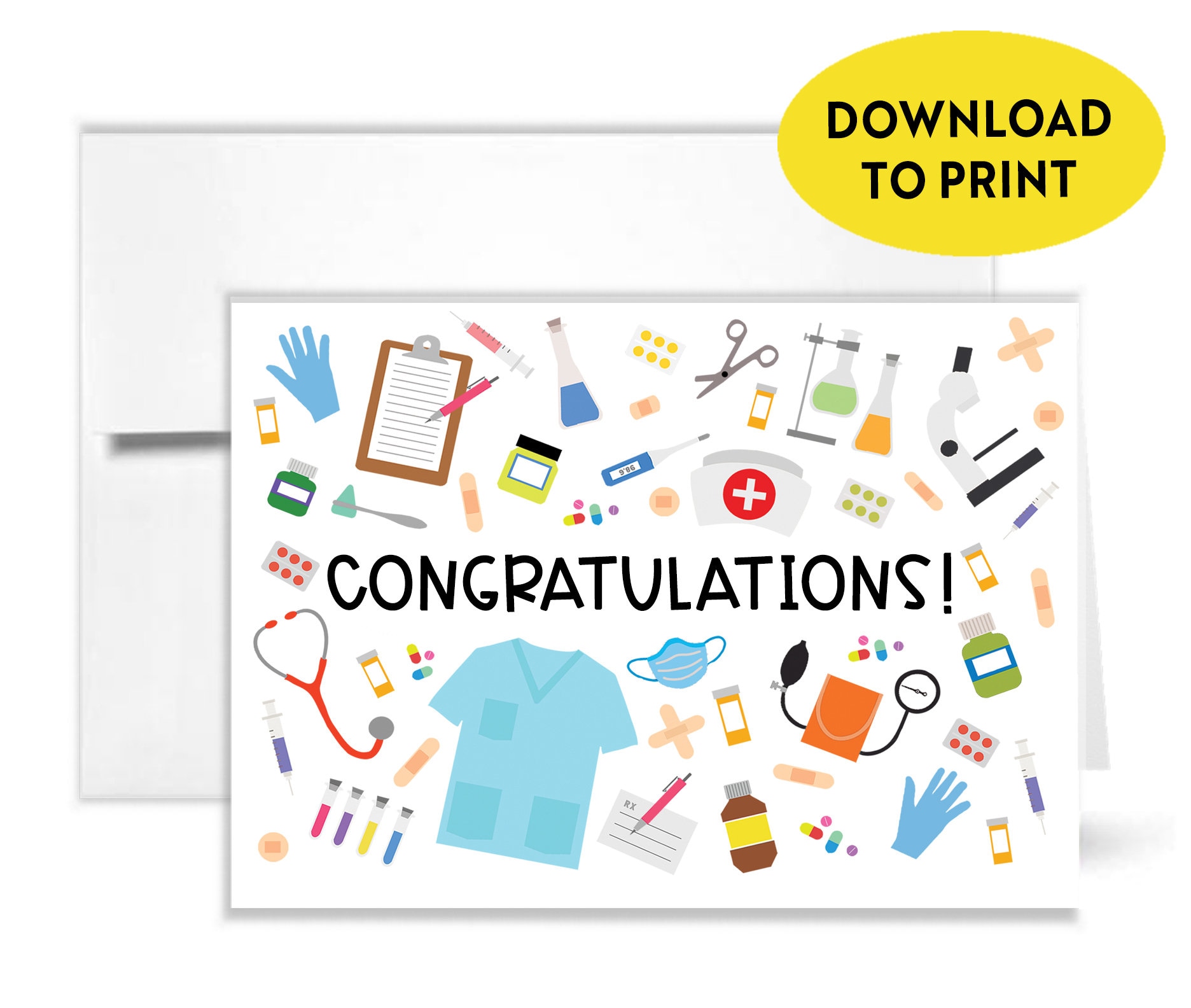 Printable Medical Congratulations Nurse Healthcare Worker | Etsy
