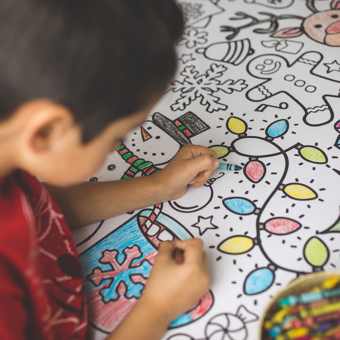 GIANT Christmas Coloring Poster or Table Cover Paper Holiday - Etsy