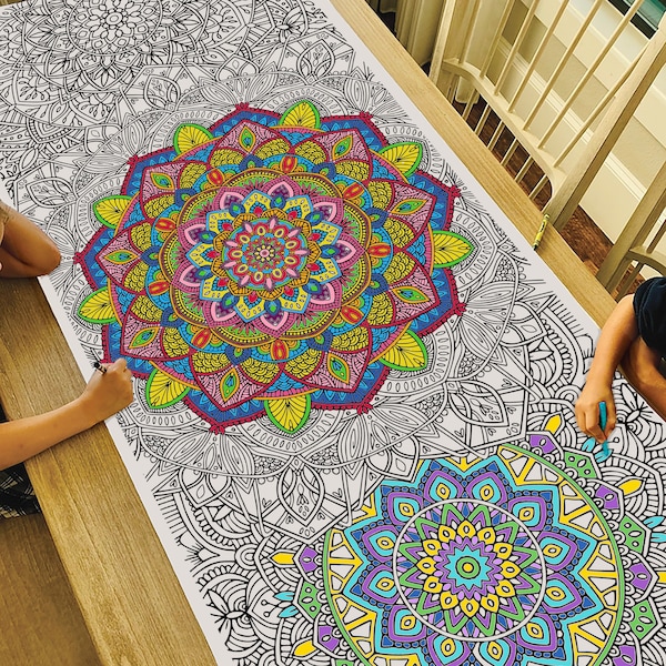 Giant Coloring Mandala - Etsy