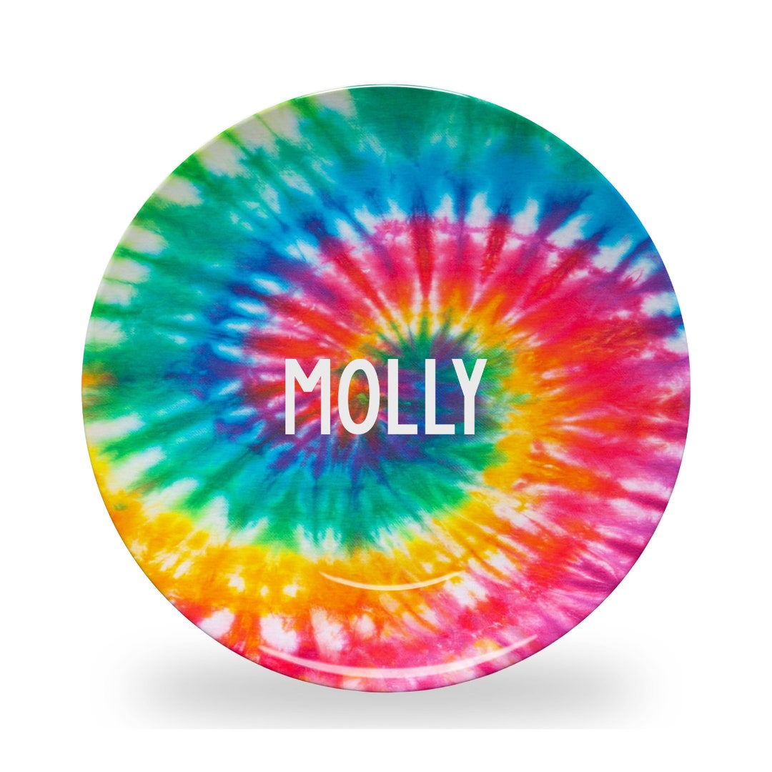 Personalized Tie Dye Plate for Boy and Girls | Cute Toddler Tie Dye ...