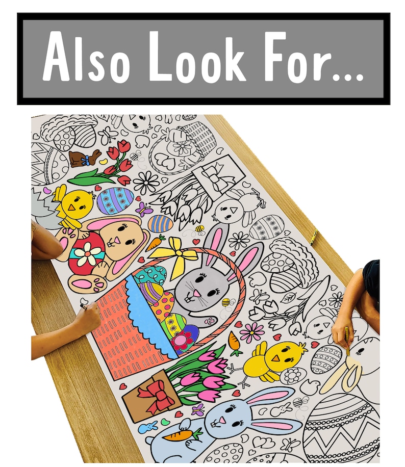 GIANT Spring Coloring Poster or Table Cover Paper Spring - Etsy