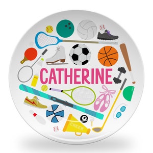 Personalized Sports Plate for Boys and Girls | Basketball, Football ...