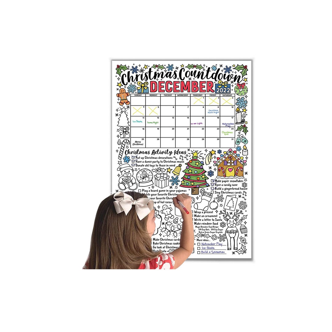 Countdown to Christmas Poster 25 Days of Christmas Poster - Etsy