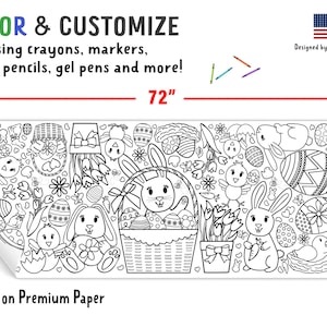 GIANT Easter Coloring Poster or Table Cover | Paper Easter Tablecloth ...